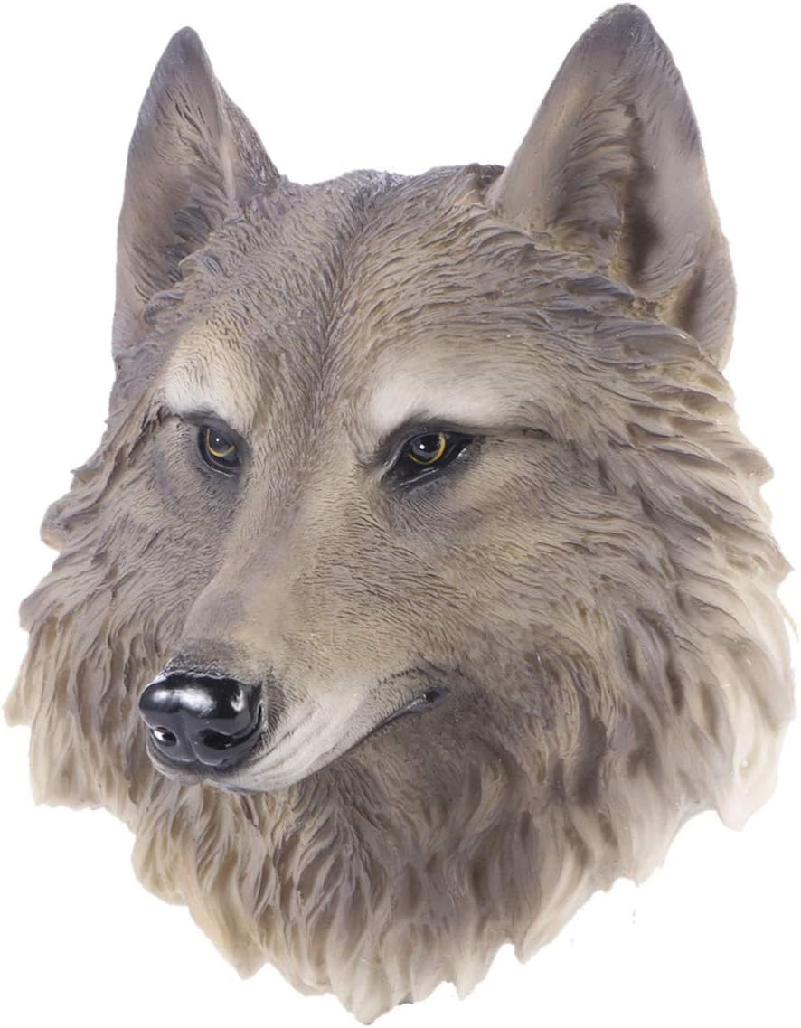 Amazon.com: Ebros Gift Realistic Large Gray Wolf Head Bust Statue 16 ...