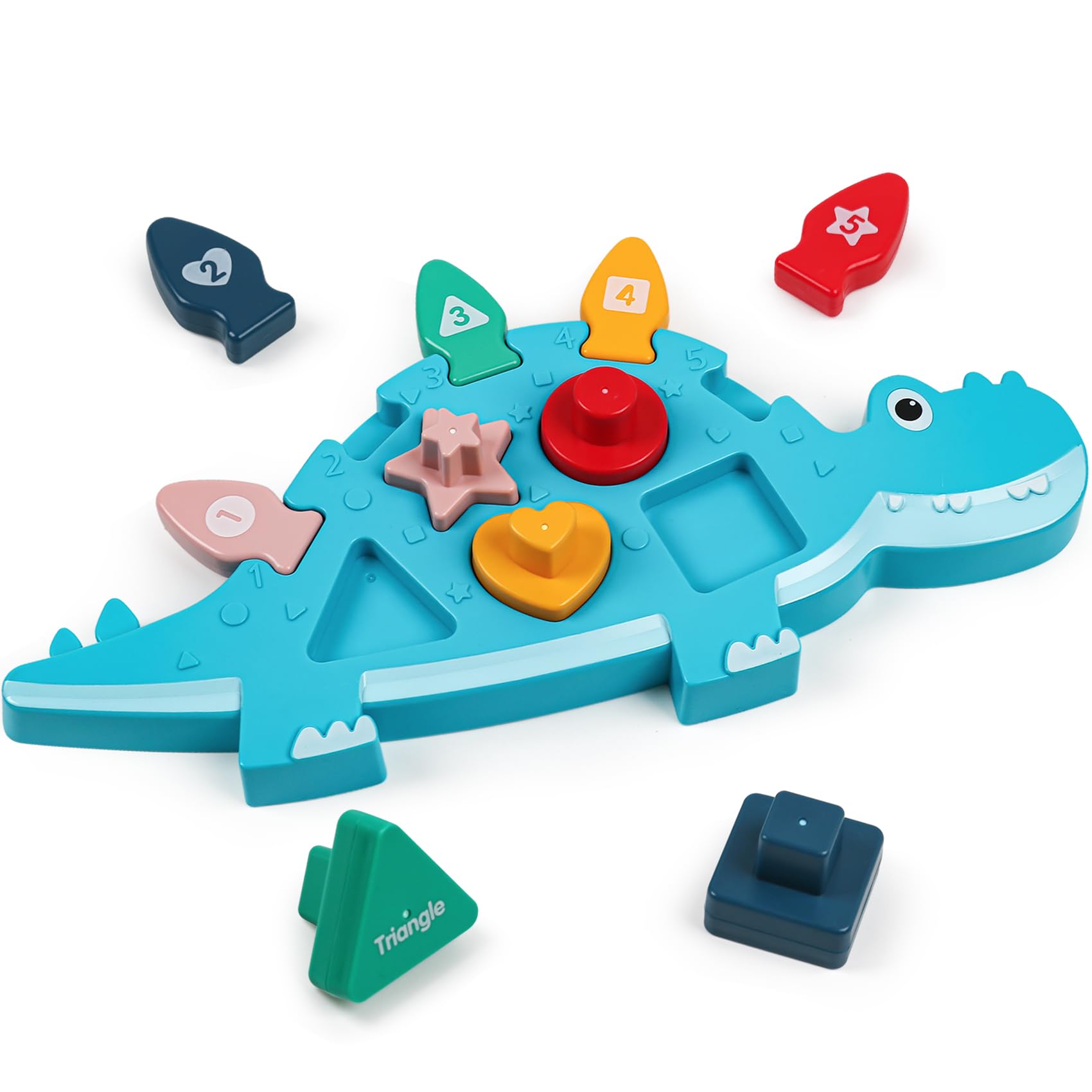 Snapklik.com : ROOCHKD Sorting Board Montessori Color & Shape Sorter ...