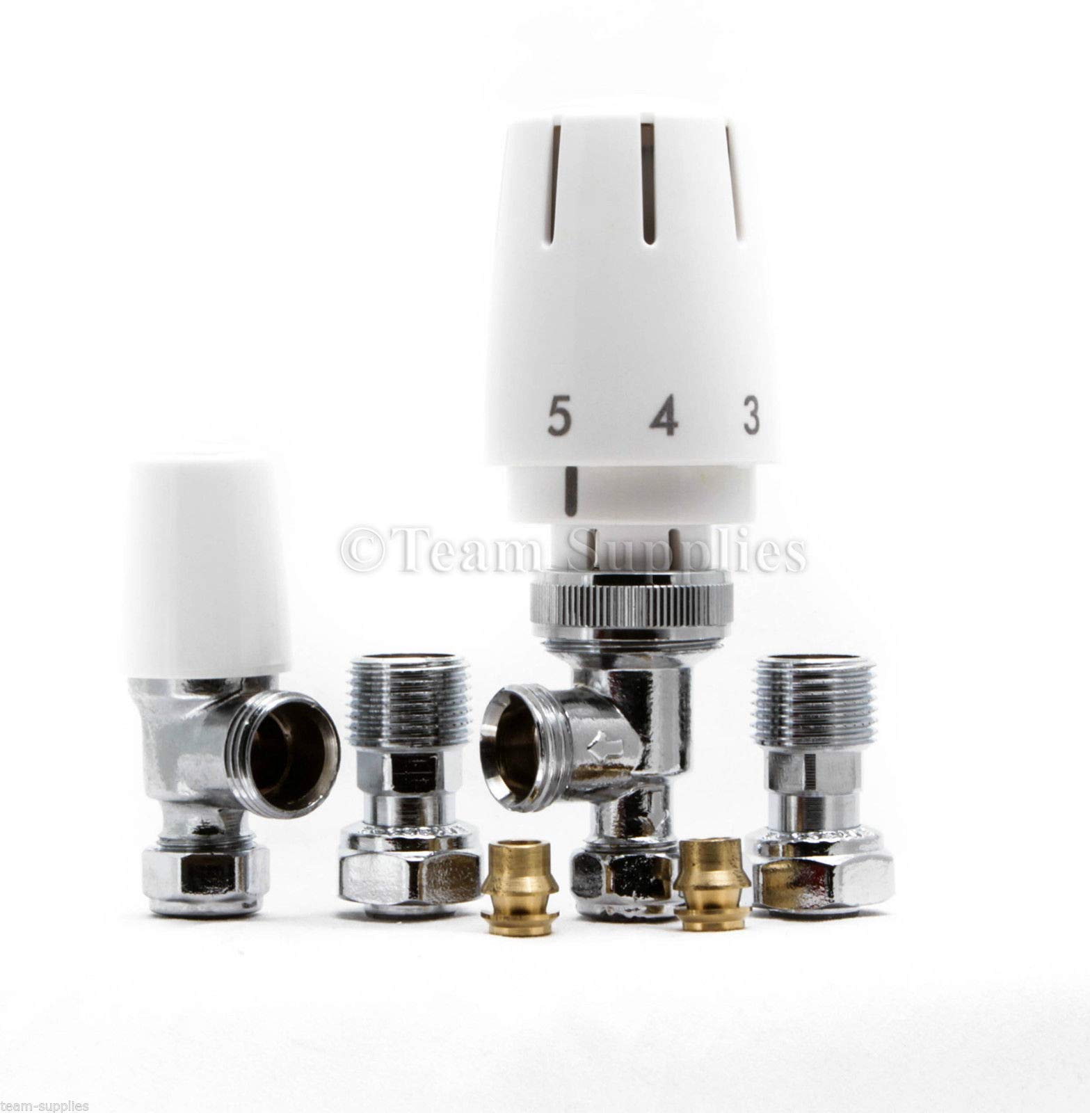 ERES Thermostatic Radiator Valve 8MM 10MM LOCKSHIELD TRV Angled Pack ...