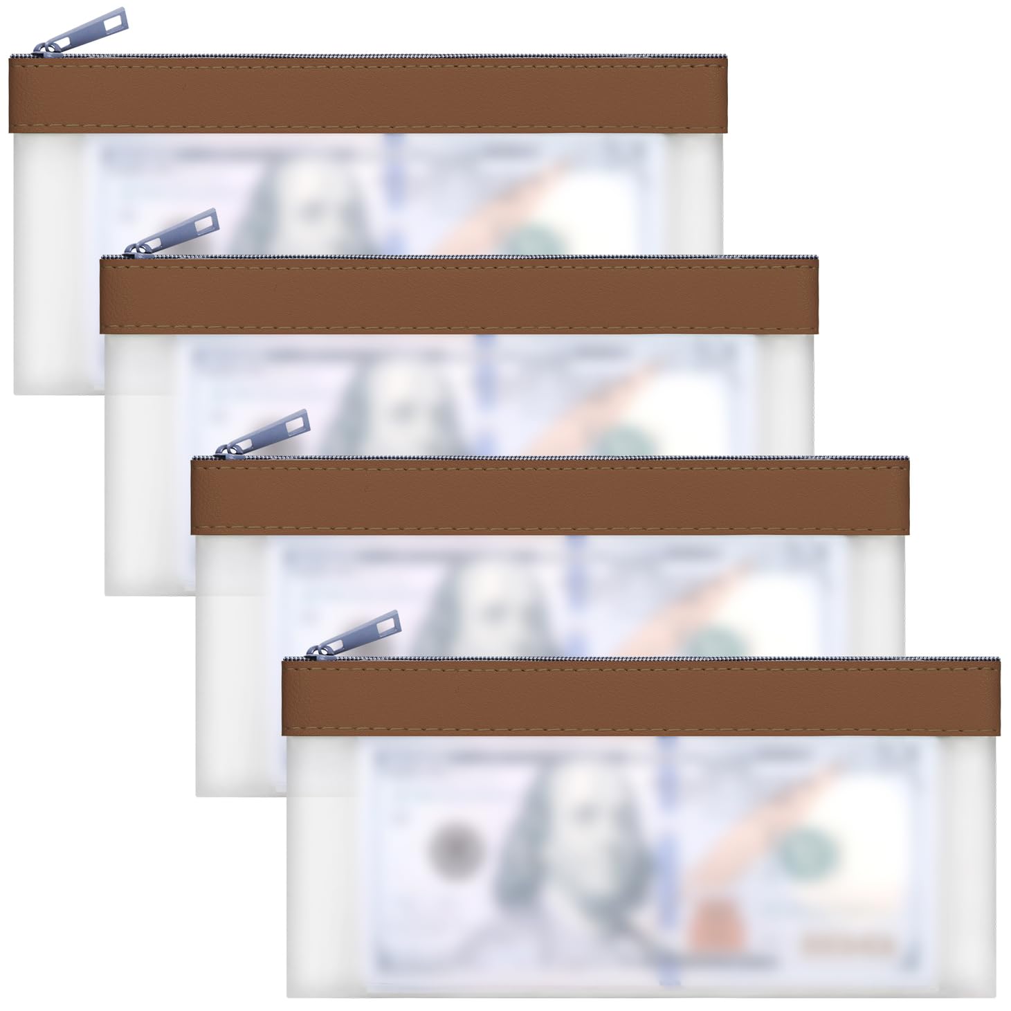 Amazon.com: 4 Pieces Money Bags With Zipper, Cash Envelopes,7.6 x 3.7 ...