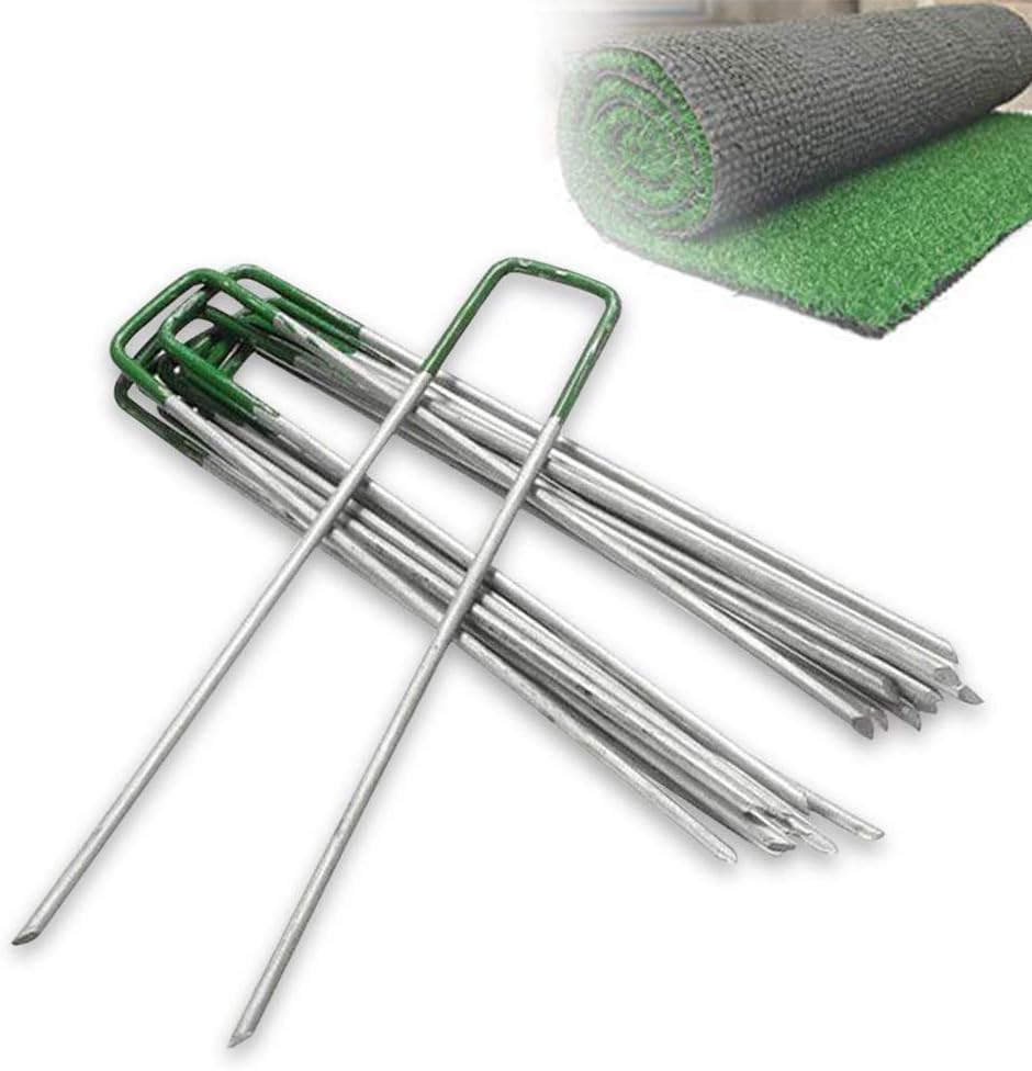 Amazon.com : 50x 6'' Garden Turf U Pins Metal Galvanised Pegs Staples ...