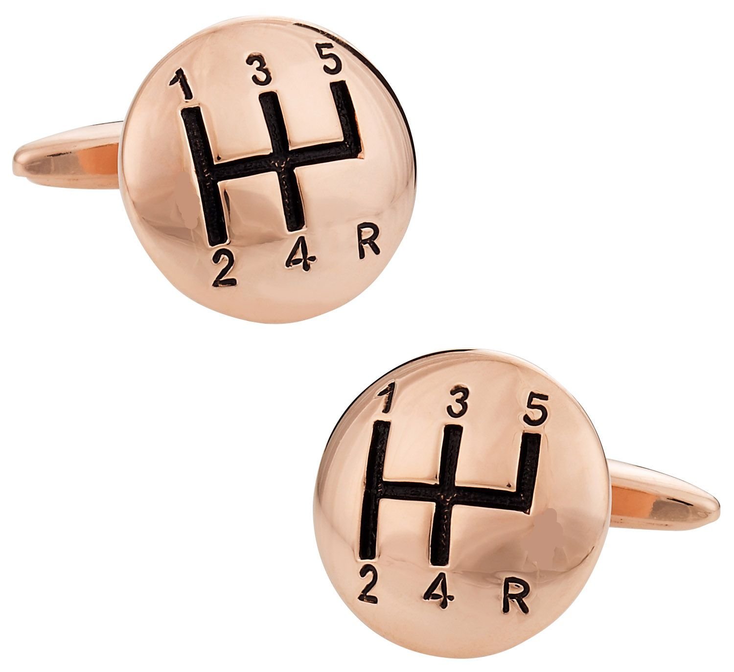 Amazon.com: 5-Speed Automotive Cufflinks Stick Shift Car Racing in Rose ...