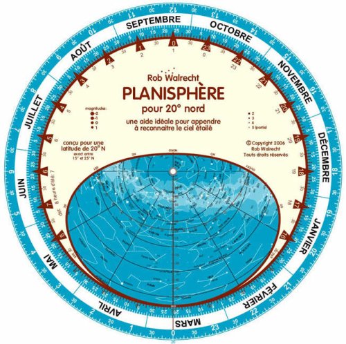 Amazon.com: PLN-20F - French Planisphere Pour 20 Degres Nord (French ...