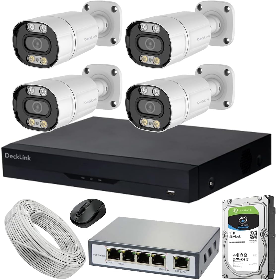 DeckLink 5MP IP PTZ CCTV Camera Full Set with 1TB Survillance Harddisk ...