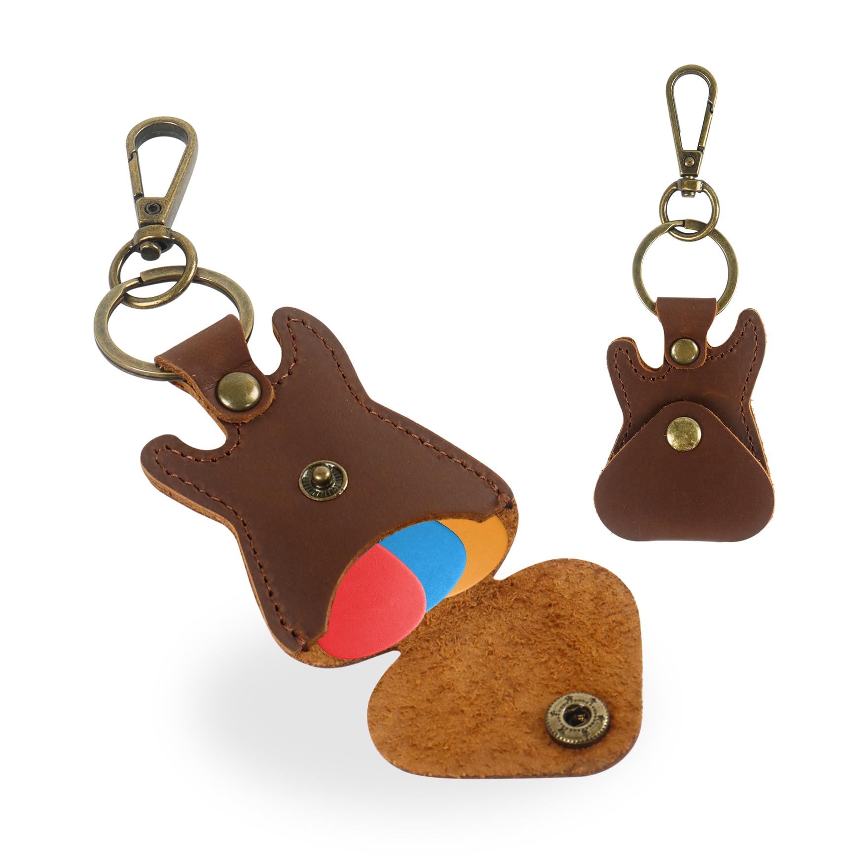 Amazon.com: Klmnop Guitar Pick Holder, Leather Guitar Pick Case with ...