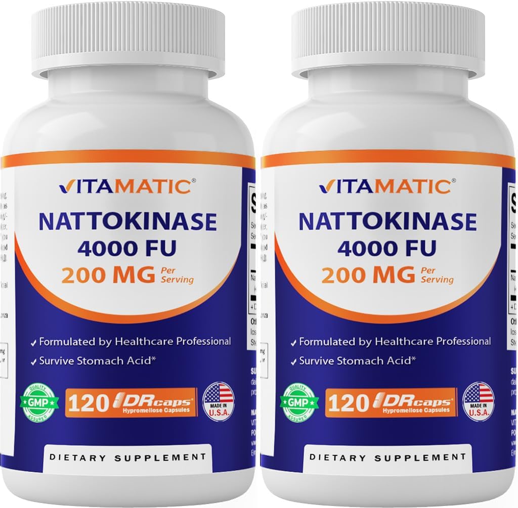 Amazon.com: Vitamatic 2 Packs Nattokinase Supplement 4,000 FU Servings ...
