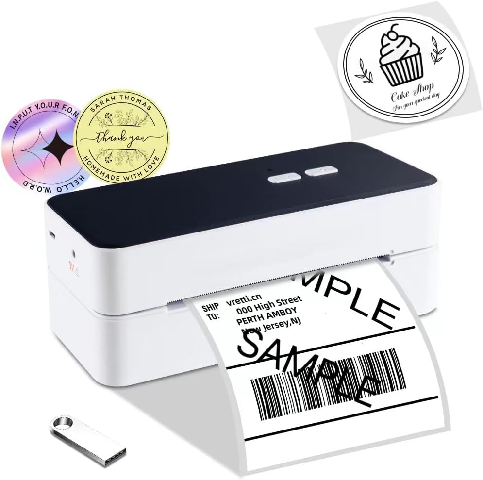 Amazon.com : vretti Shipping Label Printer-USB 4×6 Thermal Label ...