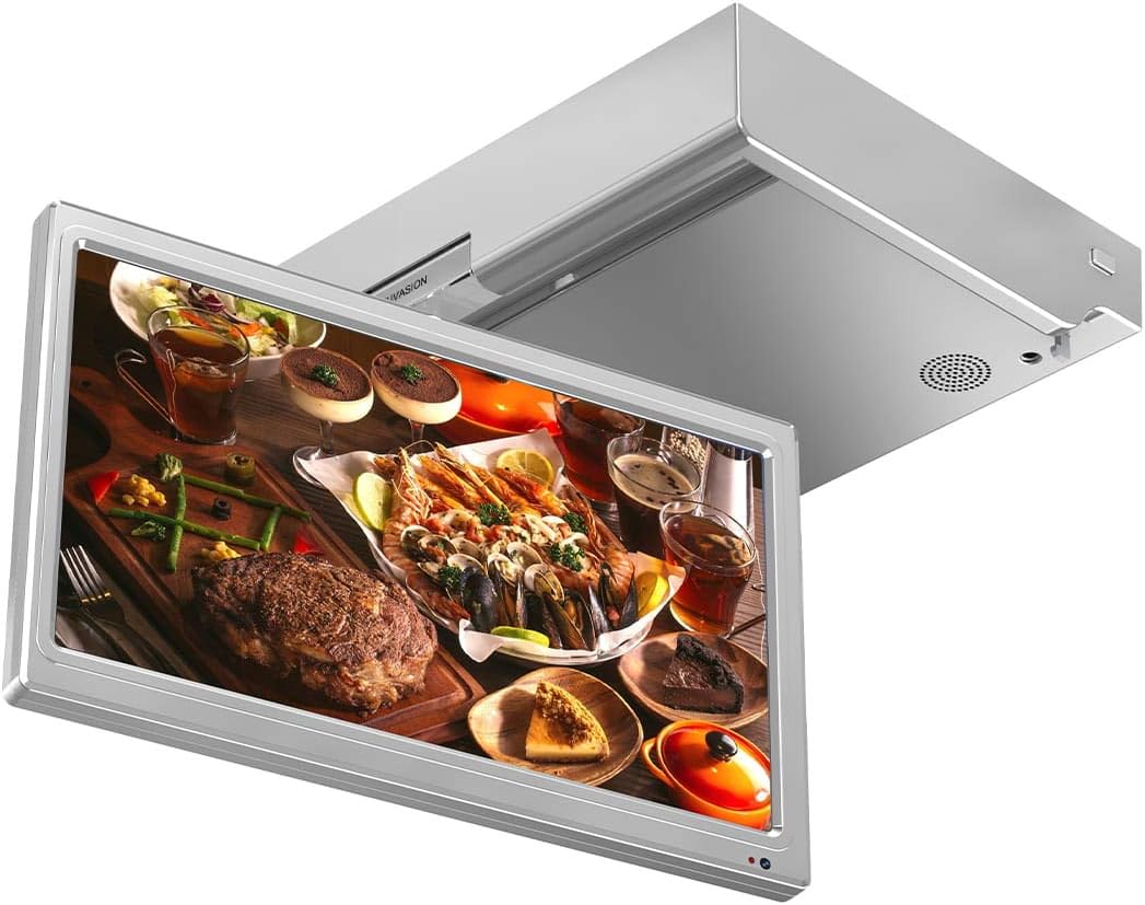 Amazon.com: KUVASION 15.6 Inches 1080p Flip Down Kitchen TV, Under ...