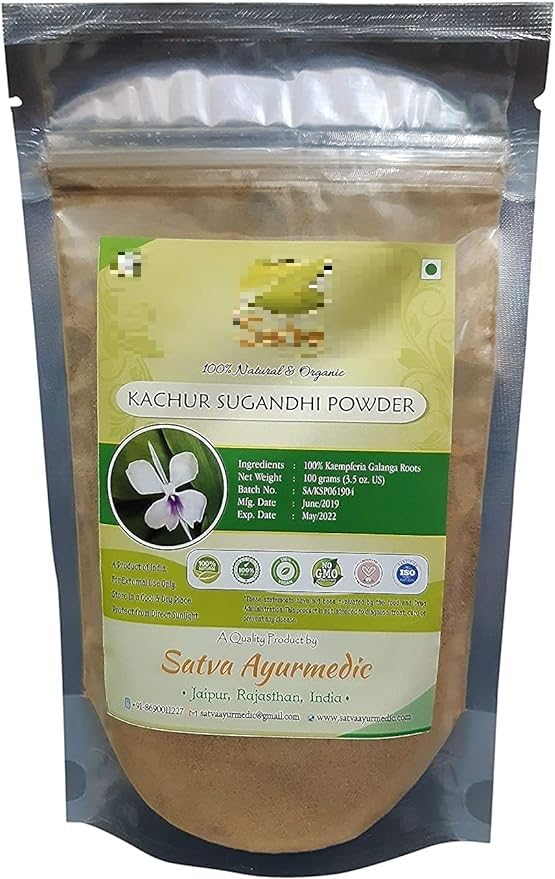 Amazon.com : Generic PUB SATVA Kachur Sugandhi Powder - 100% Kaempferia ...