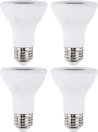 CBconcept UL Listed PAR20 LED Bulb, 4Pack, 7 Watt (60W Equivalent), 620 ...