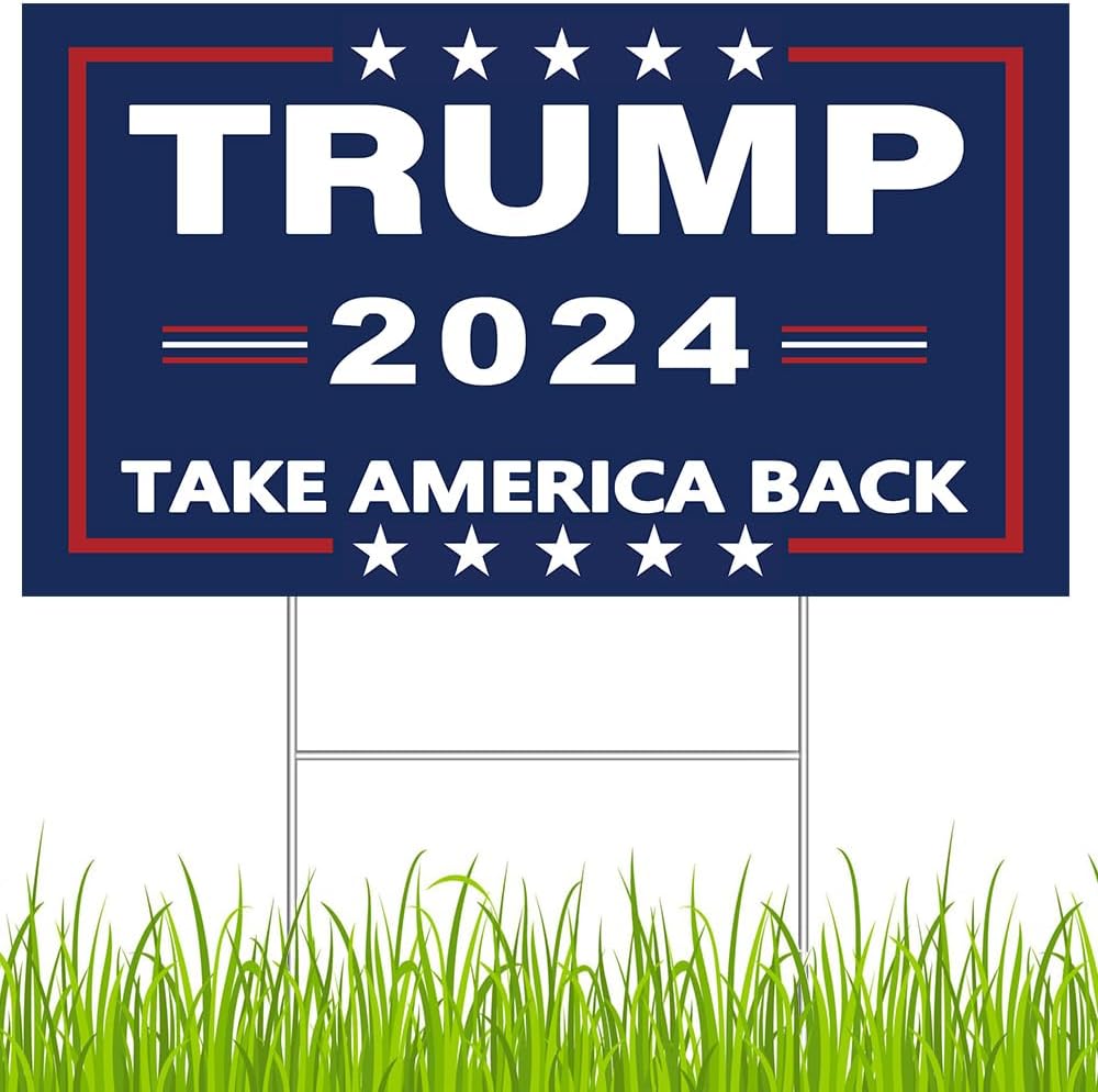 Amazon.com : Trump 2024 Yard Signs,Donald Trump Yard Signs Double Sided ...