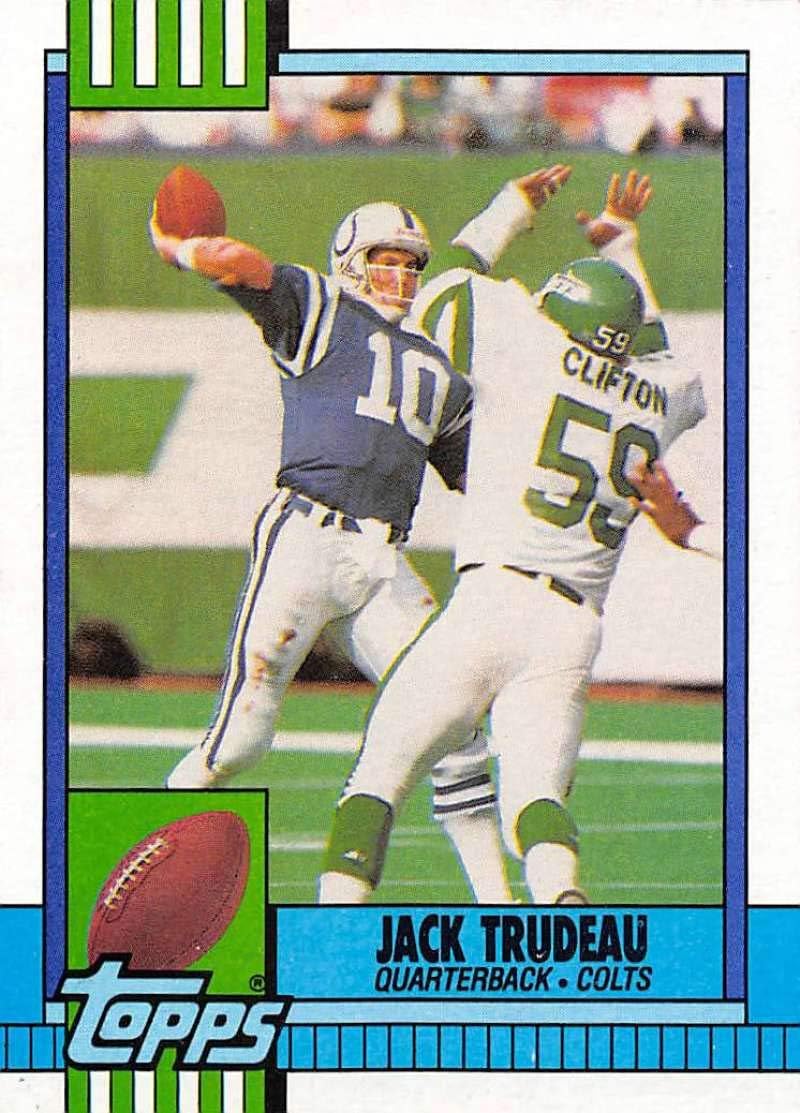 Amazon.com: 1990 Topps Football #303 Jack Trudeau Indianapolis Colts ...