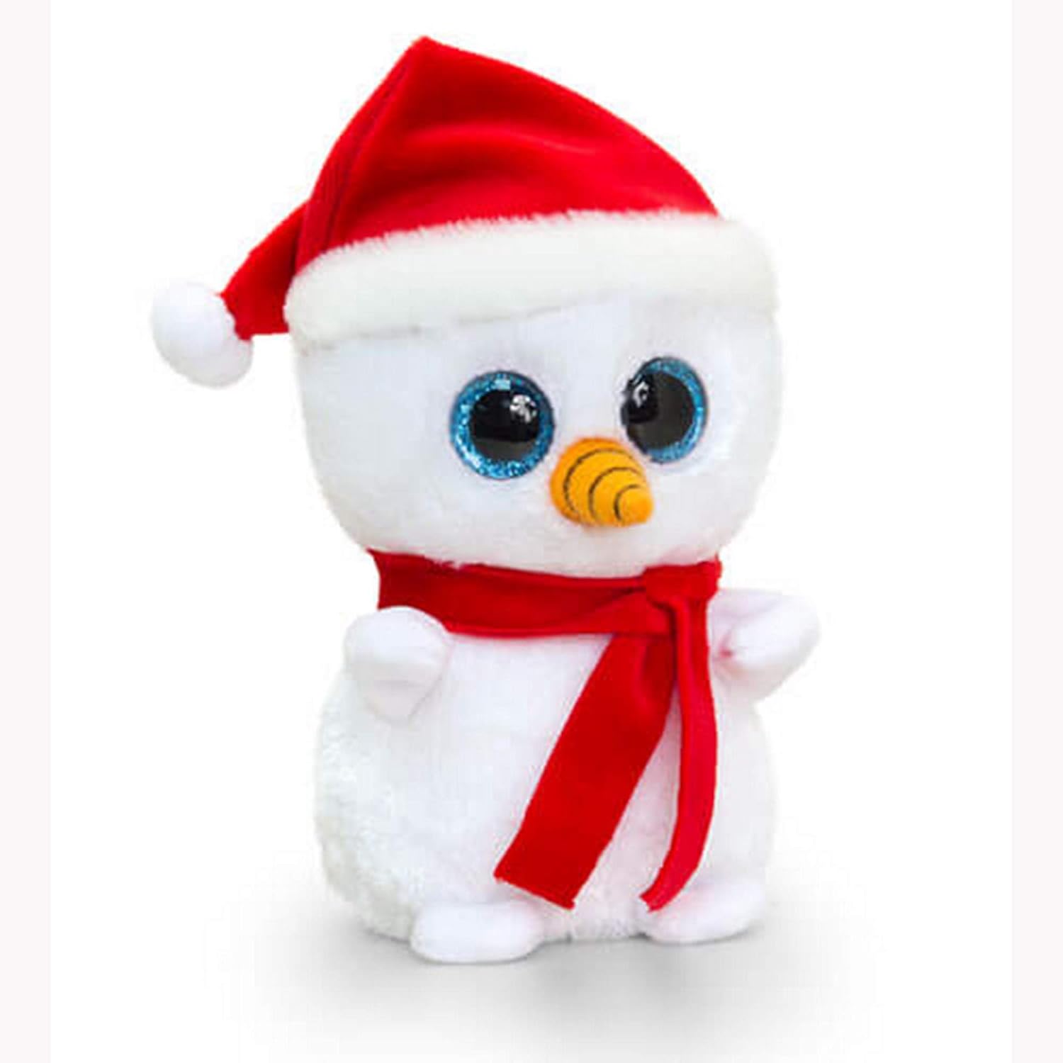 Keel Toys Mini Motsu Xmas Snowman Plush Toy (20cm) (White/Red) : Amazon ...