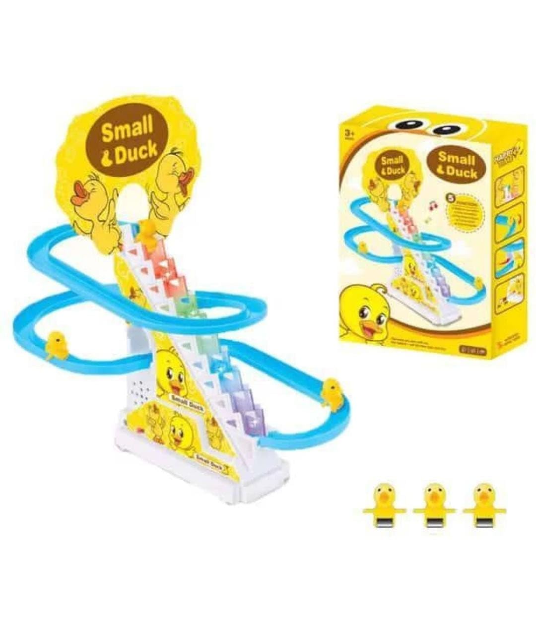Musical Duck Slide Toy Set, Musical 3 Duck Track Slide and Climb Stairs ...