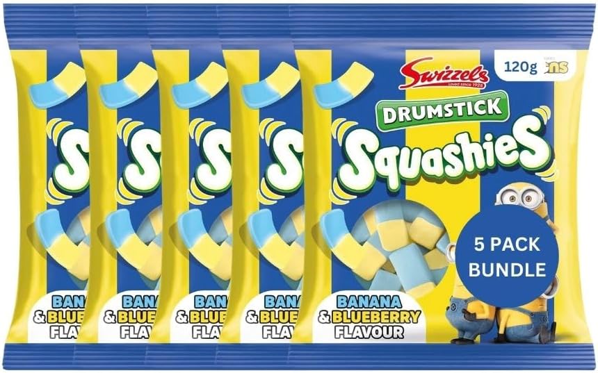 Amazon.com : Swizzels Squashies Minion Sweets - Banana & Blueberry ...