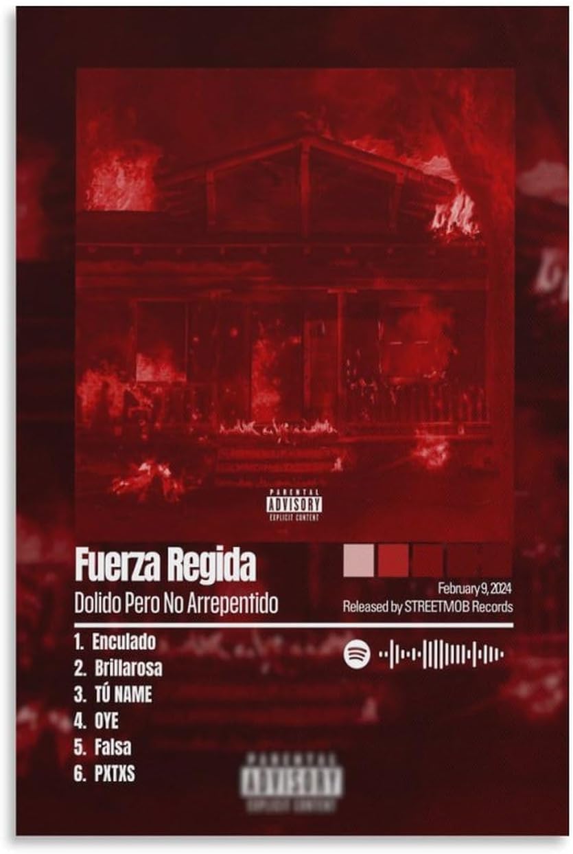 Amazon.com: Fuerza Music Regida JOP Band Singer Music Album Cover ...