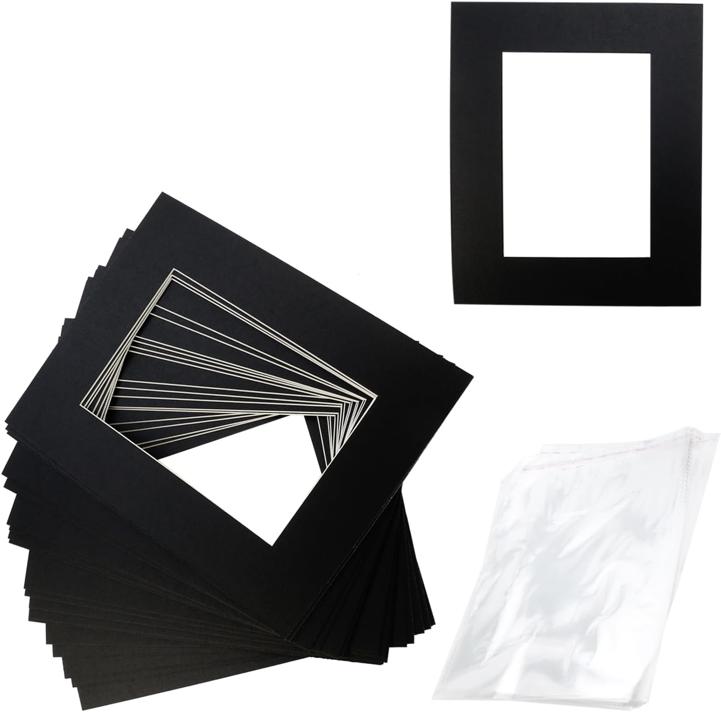 Amazon.com: Pastlla 20 Pack Pre-Cut 8x10 Picture Mat for 5x7 Photo,Pre ...
