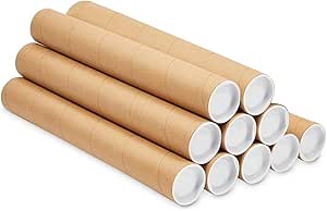 Amazon.com : CYEAH 2 x 12 inch Mailing Tubes, 10 Pcs Cardboard Mailing ...