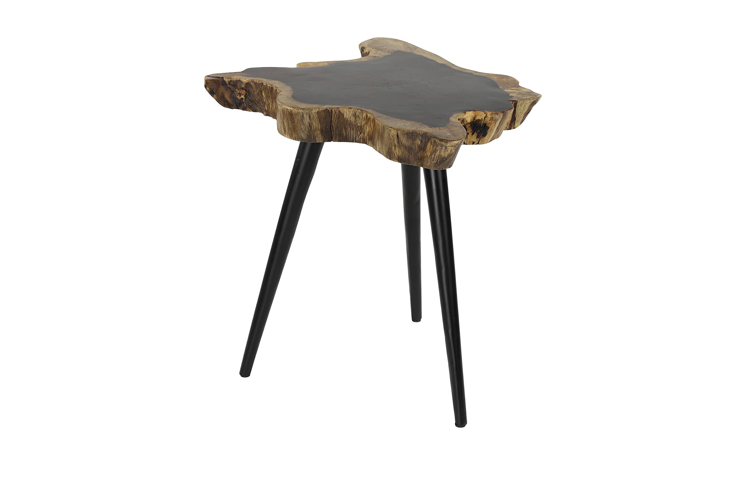 missing legs Deco 79 Wood Round Accent Table with Black Metal Tripod ...