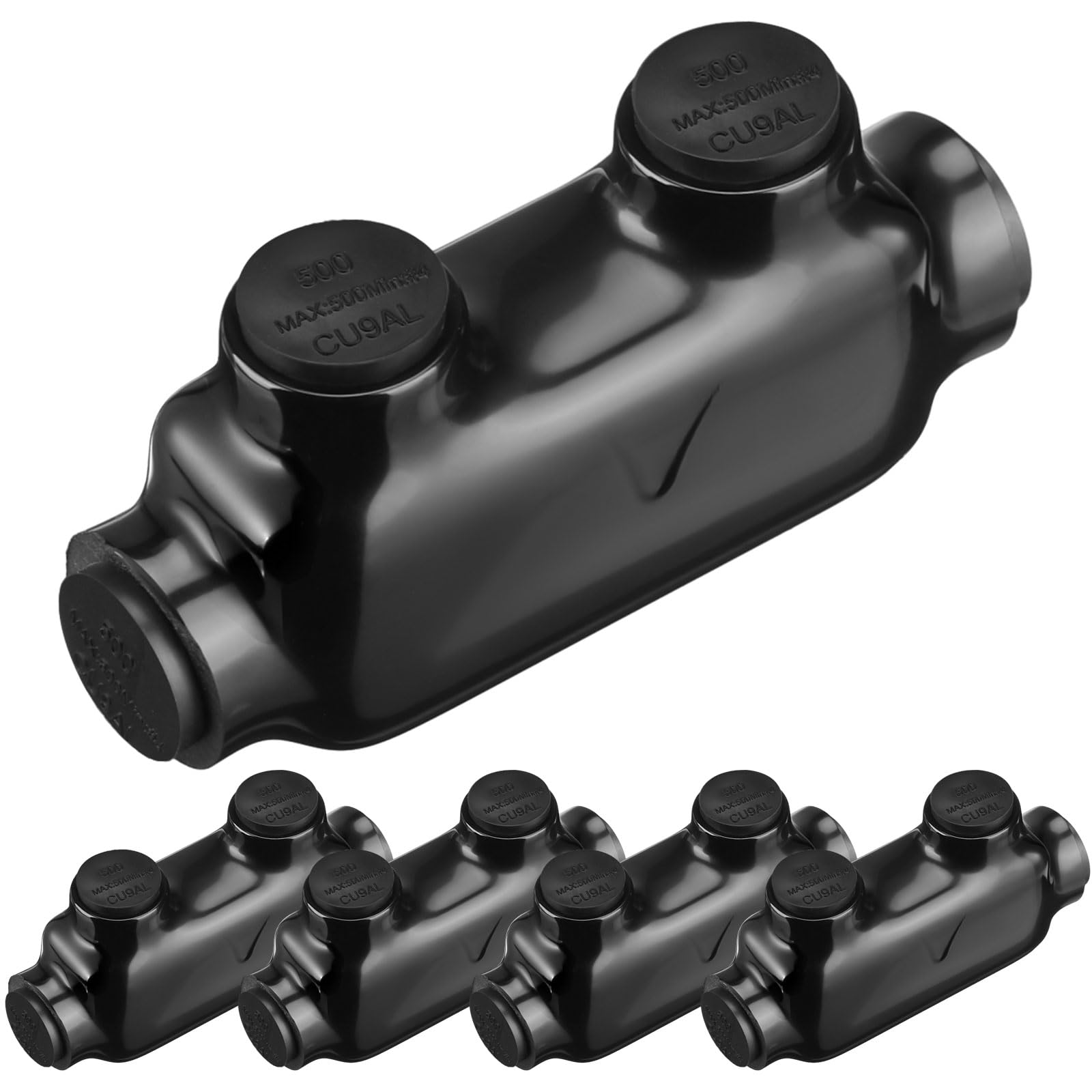 Snapklik.com : Copkim 5 Pcs Multi Cable Connectors, Black Vinyl Coated ...