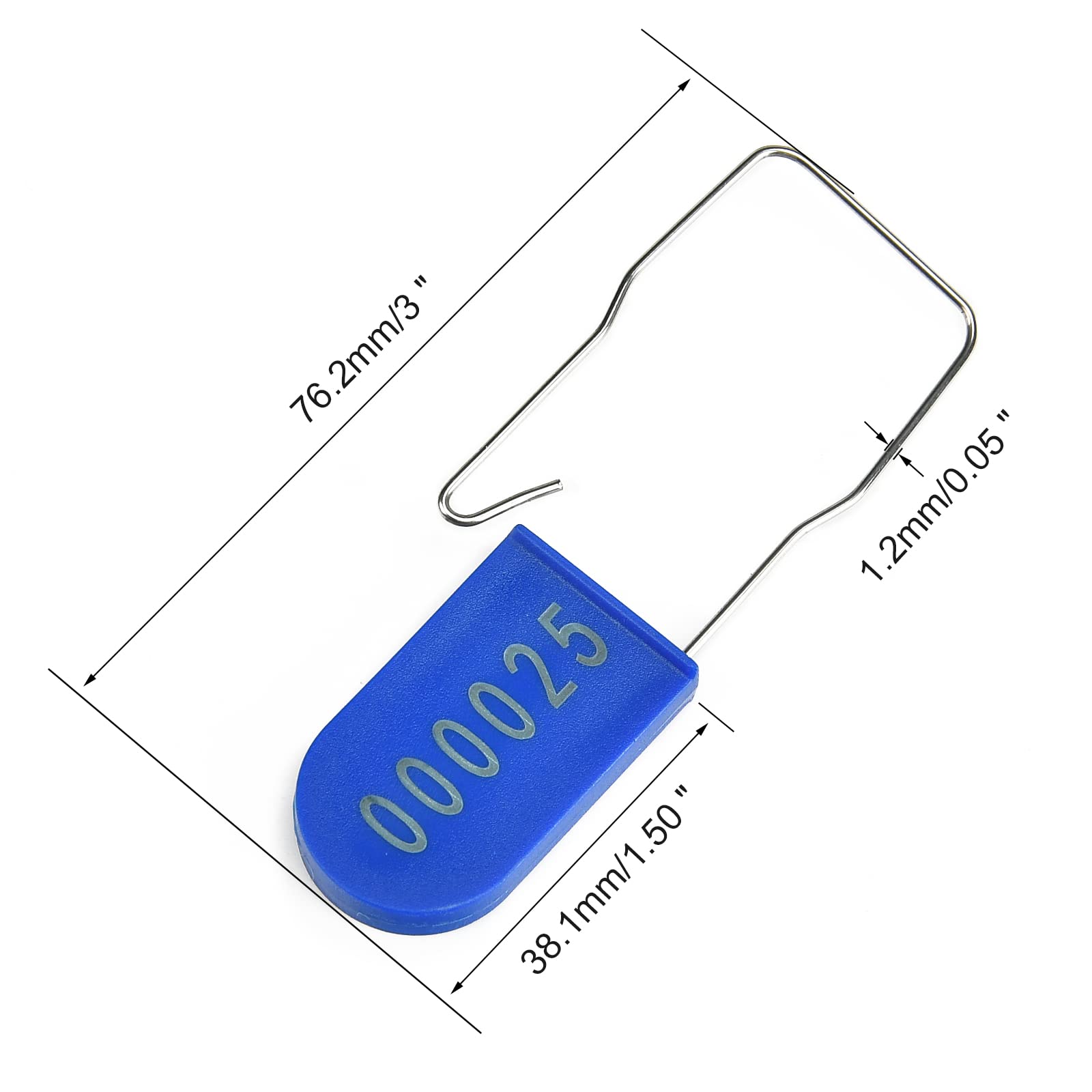Snapklik.com : 50PCS Plastic Padlock Security Seals Metal Wire Padlocks ...