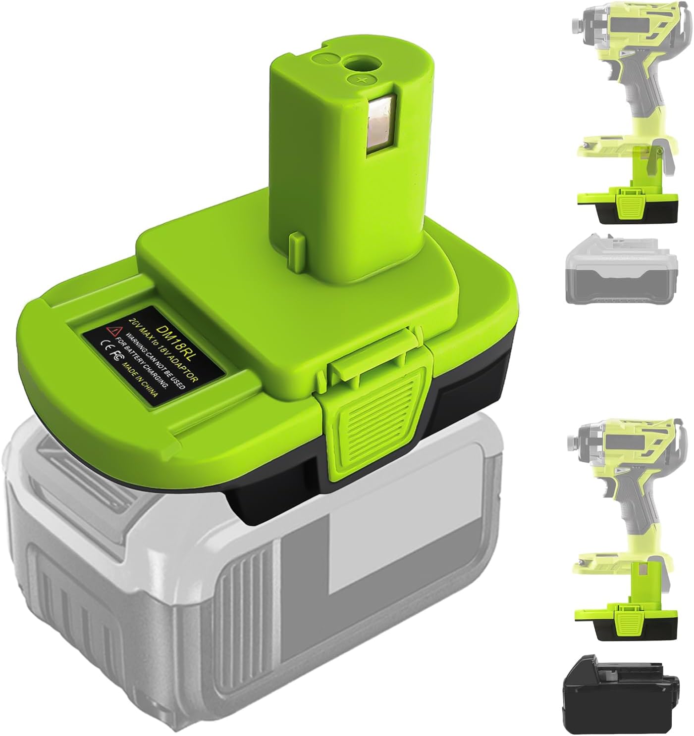 Amazon.com: DM18RL Battery Adapter for Dewalt to Ryobi Battery Adapter ...