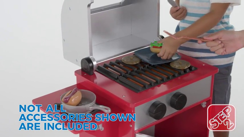Watch Step2 Grillin＇ Up Goodness Wood Grill | Pretend Play Grilling Toy ...