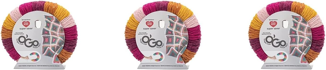 Amazon.com: Red Heart Super Saver Baby Pink Yarn - 3 Pack of 198g/7oz ...