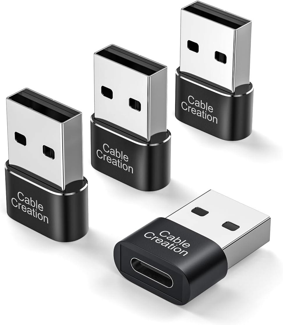 Amazon.com: CableCreation USB to USB C Female Adapter 4Pack Compatible ...