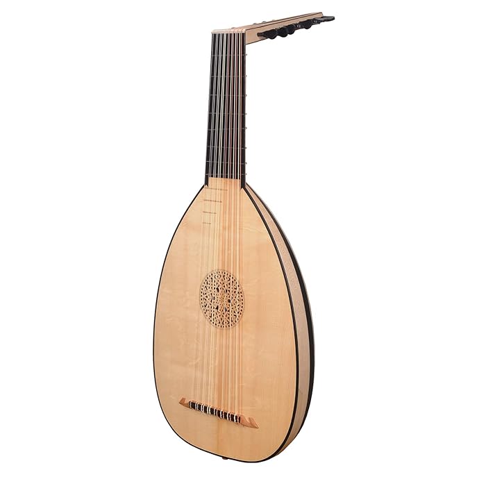 Buy Muzikkon Left Hand Renaissance Lute, 8 Course Variegated Maple ...