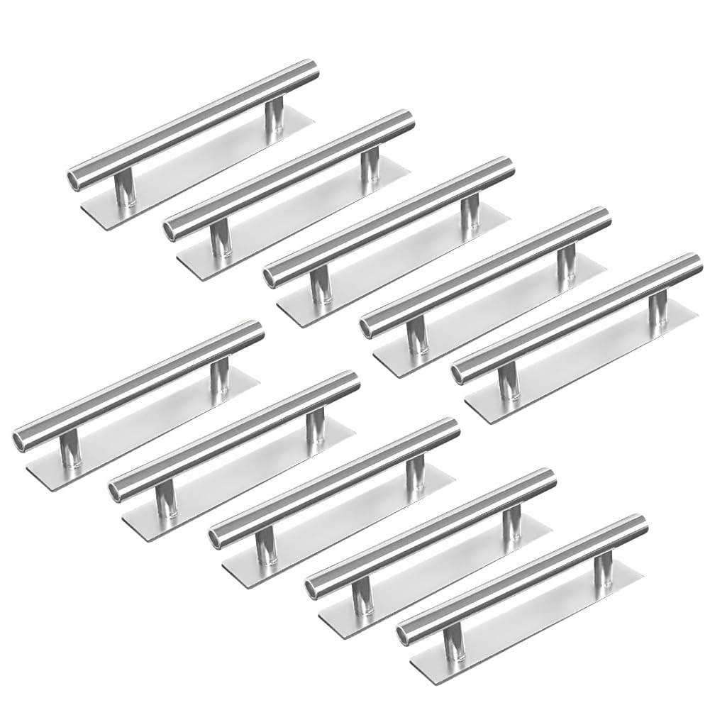 DBTHTSK 10 Pack Self-Stick Push Pull Helper ABS Plastic Wardrobe Handle ...
