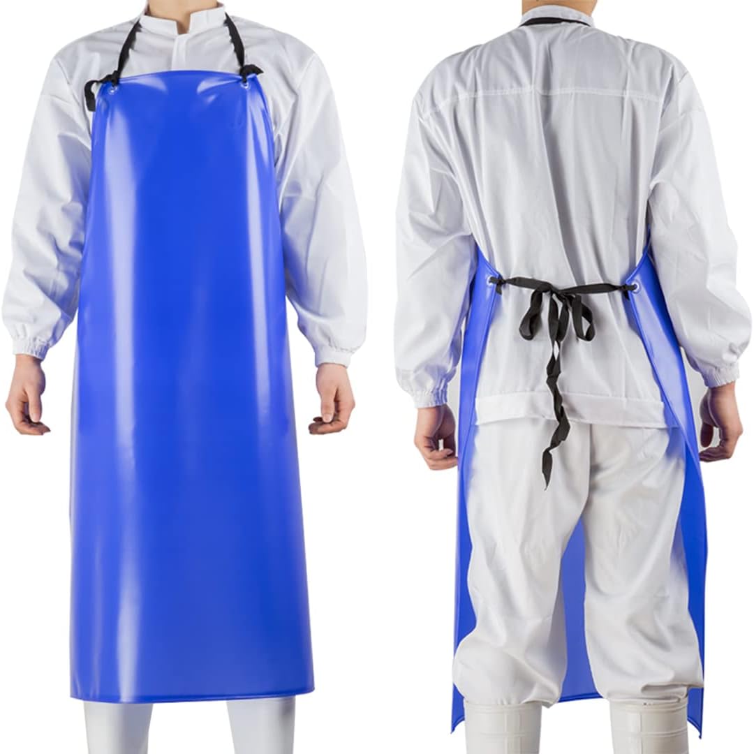 Amazon.com: ETBOL Blue Waterproof Apron Oilproof Unisex Workwear ...