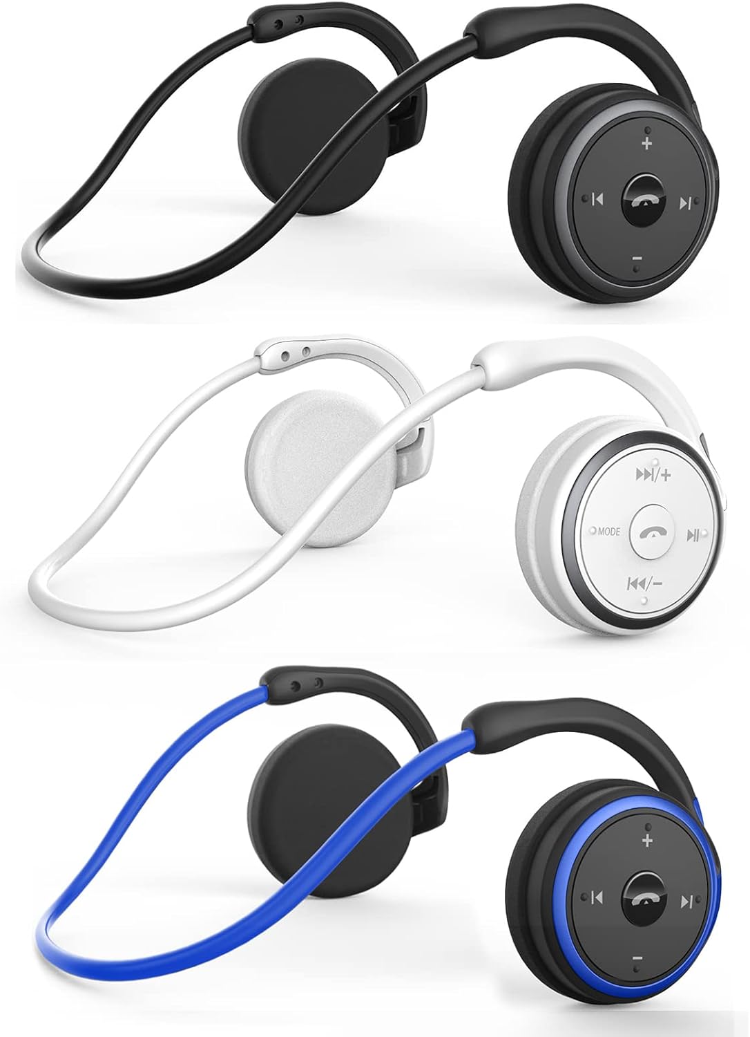 Amazon.com: RTUSIA 3 Pack Small Bluetooth Headphones Wrap Around Head ...