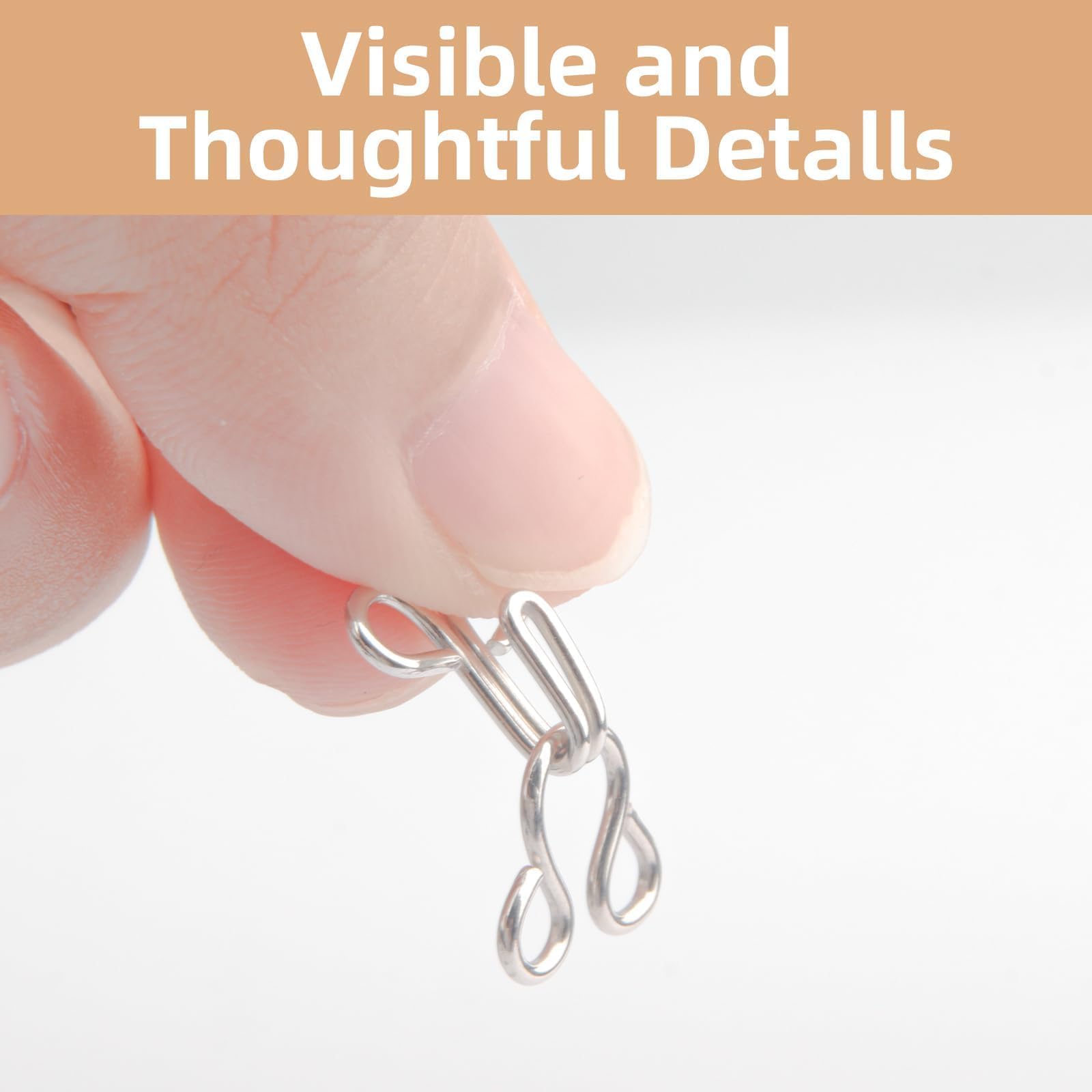 Snapklik.com : 80 Pair Hook And Eye Sewing, 4 Size Bra Hooks ...