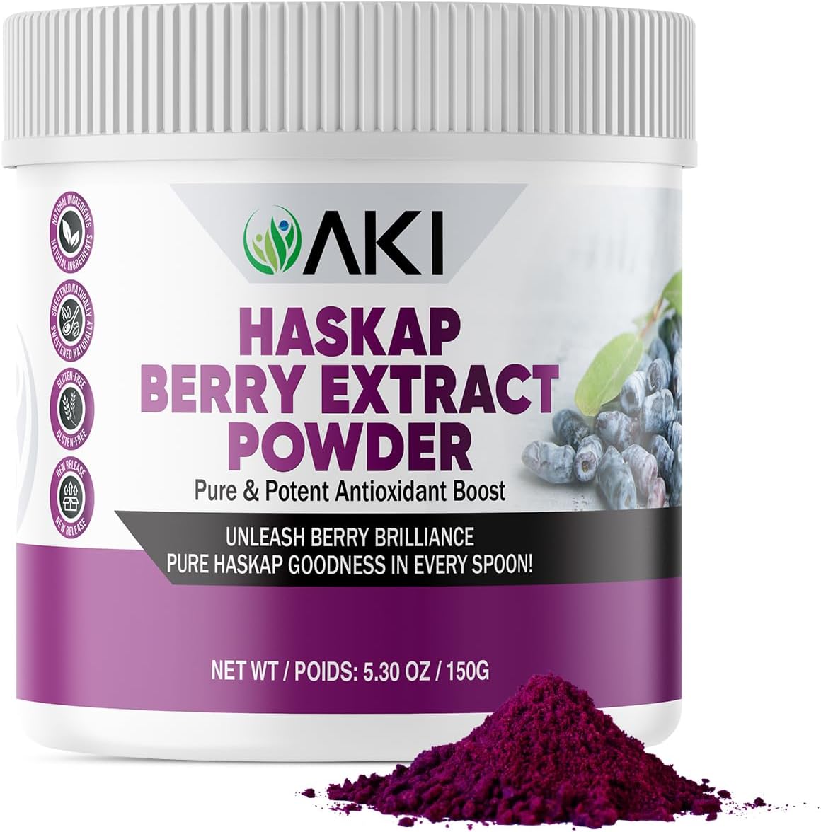 Amazon.com: AKI Haskap Berry Extract Powder - Rich in Antioxidants ...