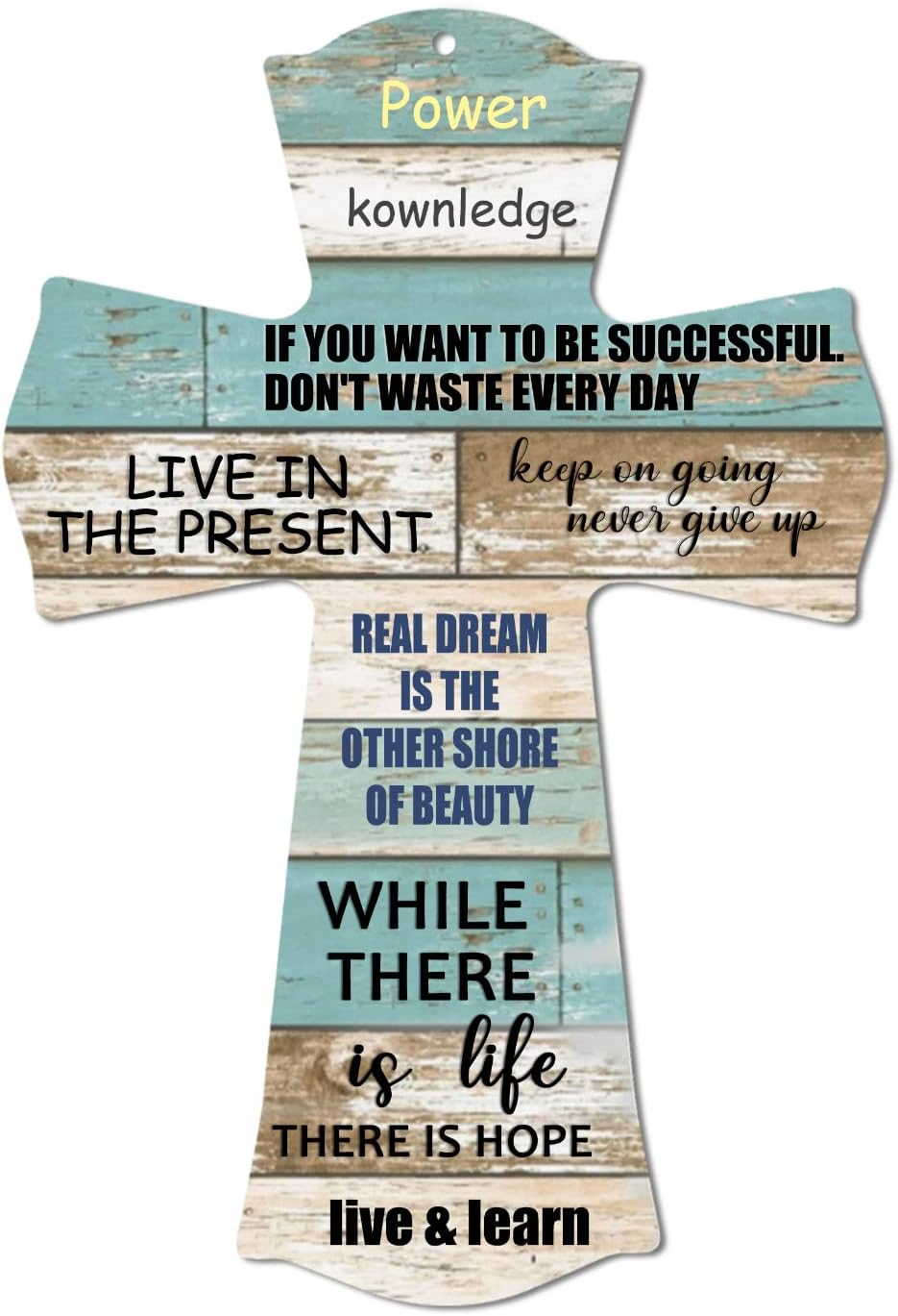 Amazon.com: CALUOHO Wood Wall Cross - Biblical Verse Wooden Cross Sign ...