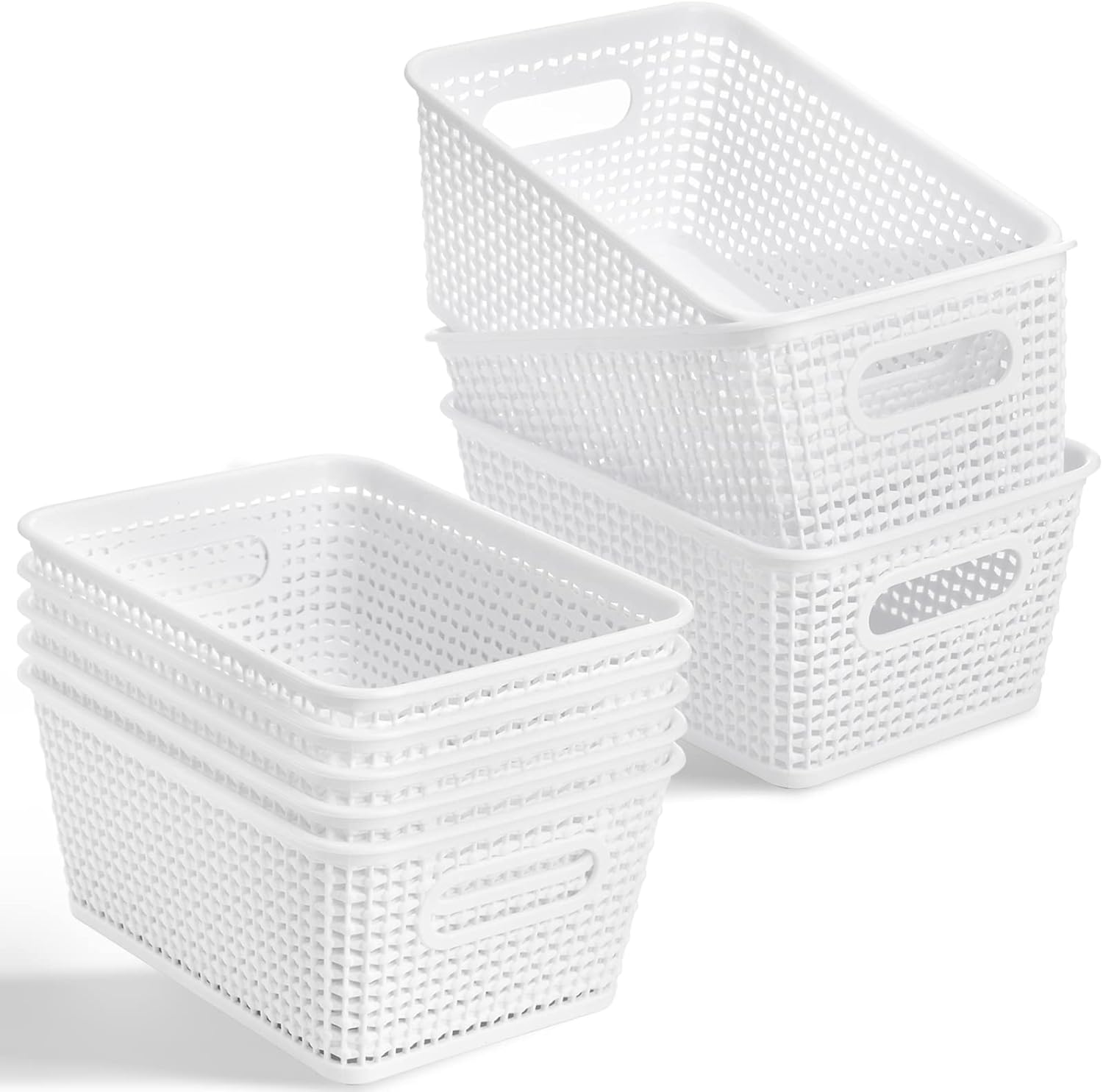 Amazon.com - Nicunom 12 Pack Plastic Storage Baskets, Small Pantry ...