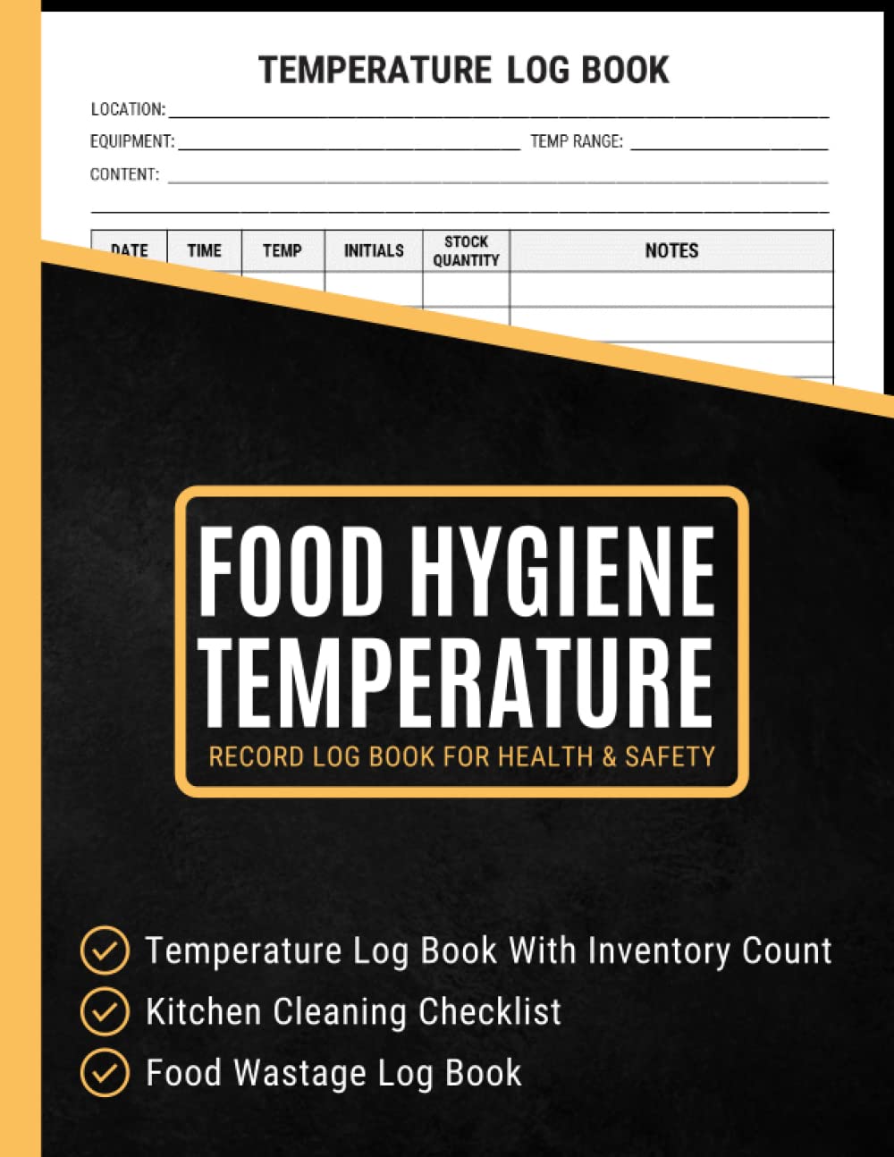 Buy Food Hygiene Temperature Record Log Book for & Safety: ALL in One ...
