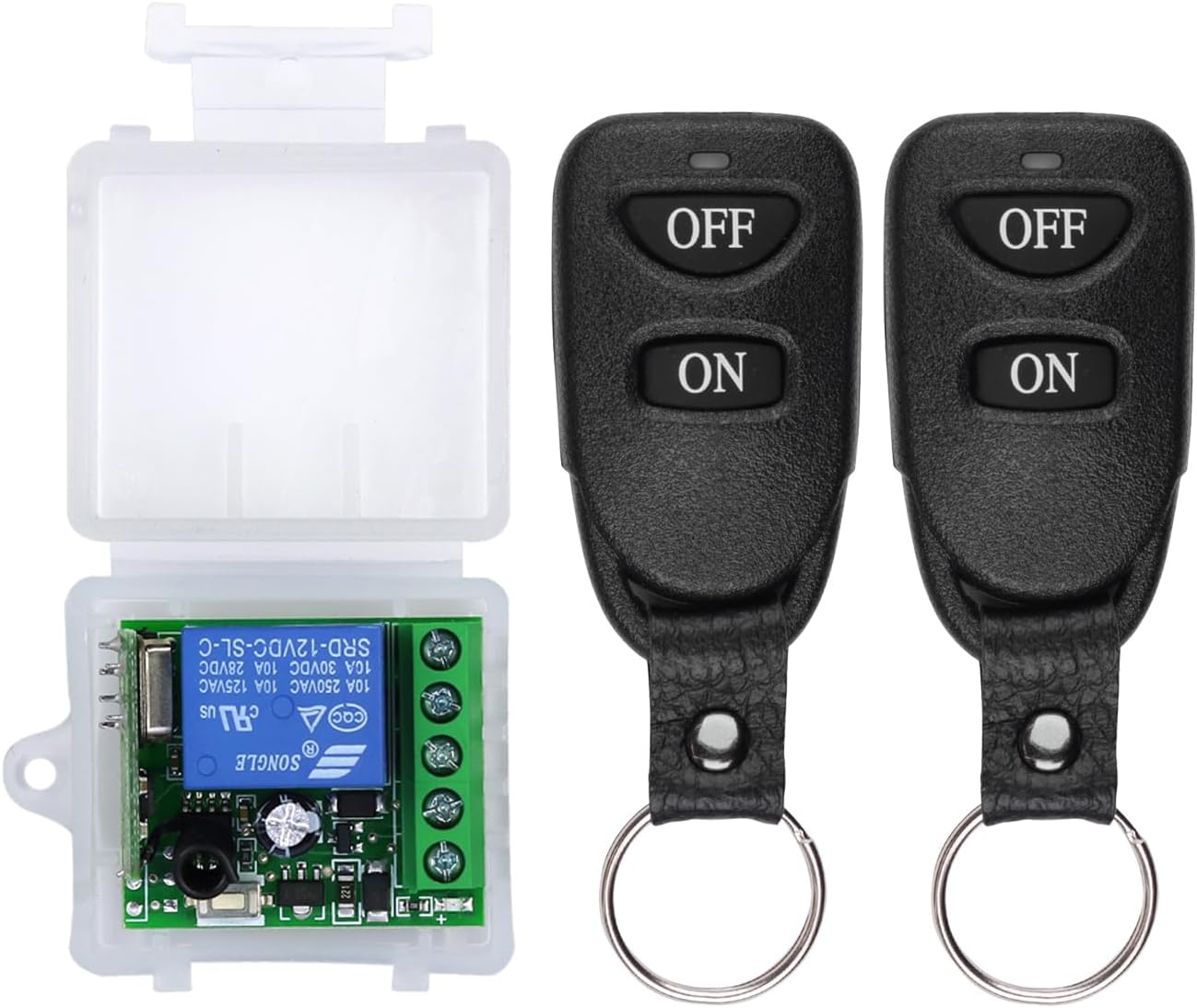 DC 12V Wireless Remote Control Switch, 433Mhz 10A 1CH Relay Remote ...