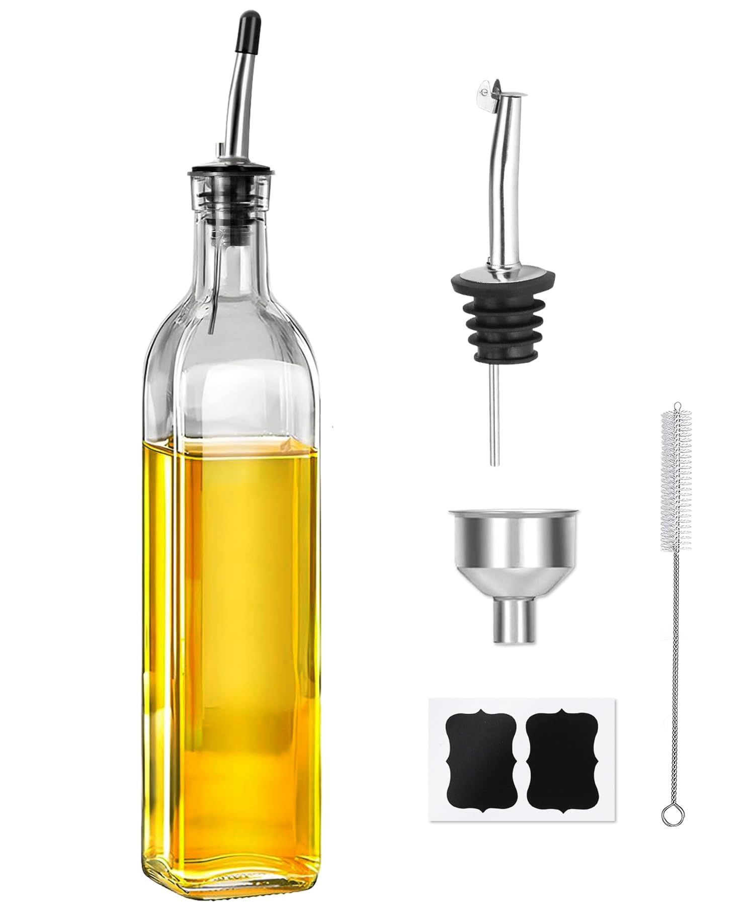 Amazon.com: MEIDAYAI Olive Oil Dispenser Bottle, 1 Pcs Glass Oil and ...