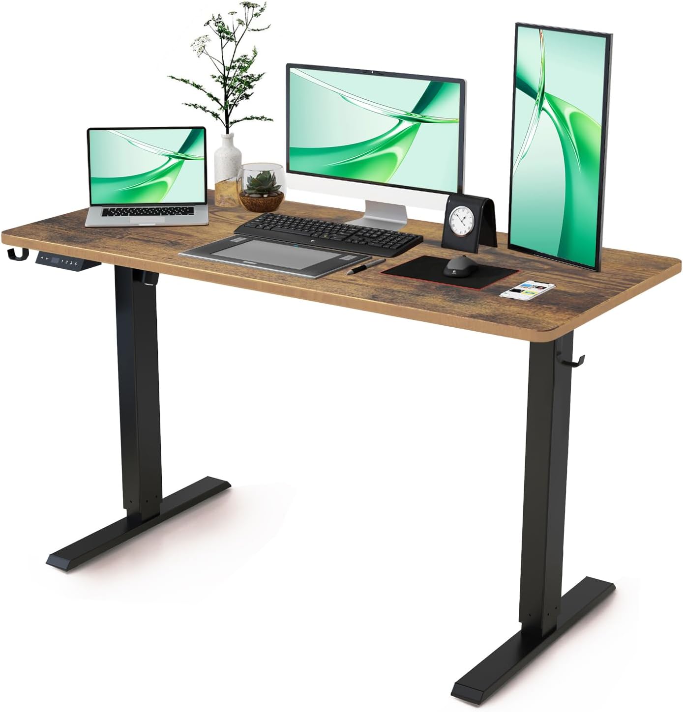 Amazon.com: Win Up Time Electric Standing Desk Whole Piece Desktop ...