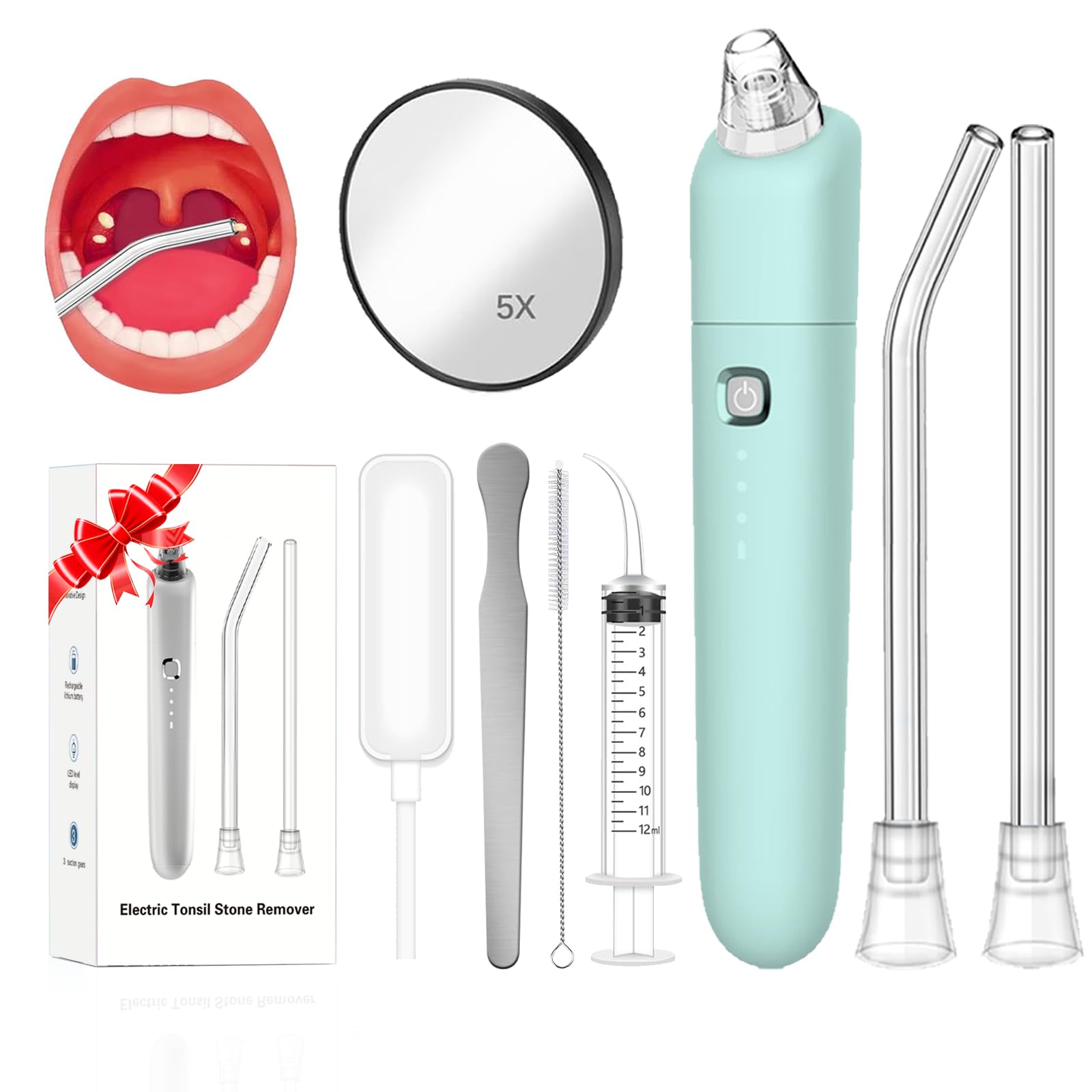 Amazon.com: Electronic Tonsil Stone Remover Vacuum, Tonsil Stone ...