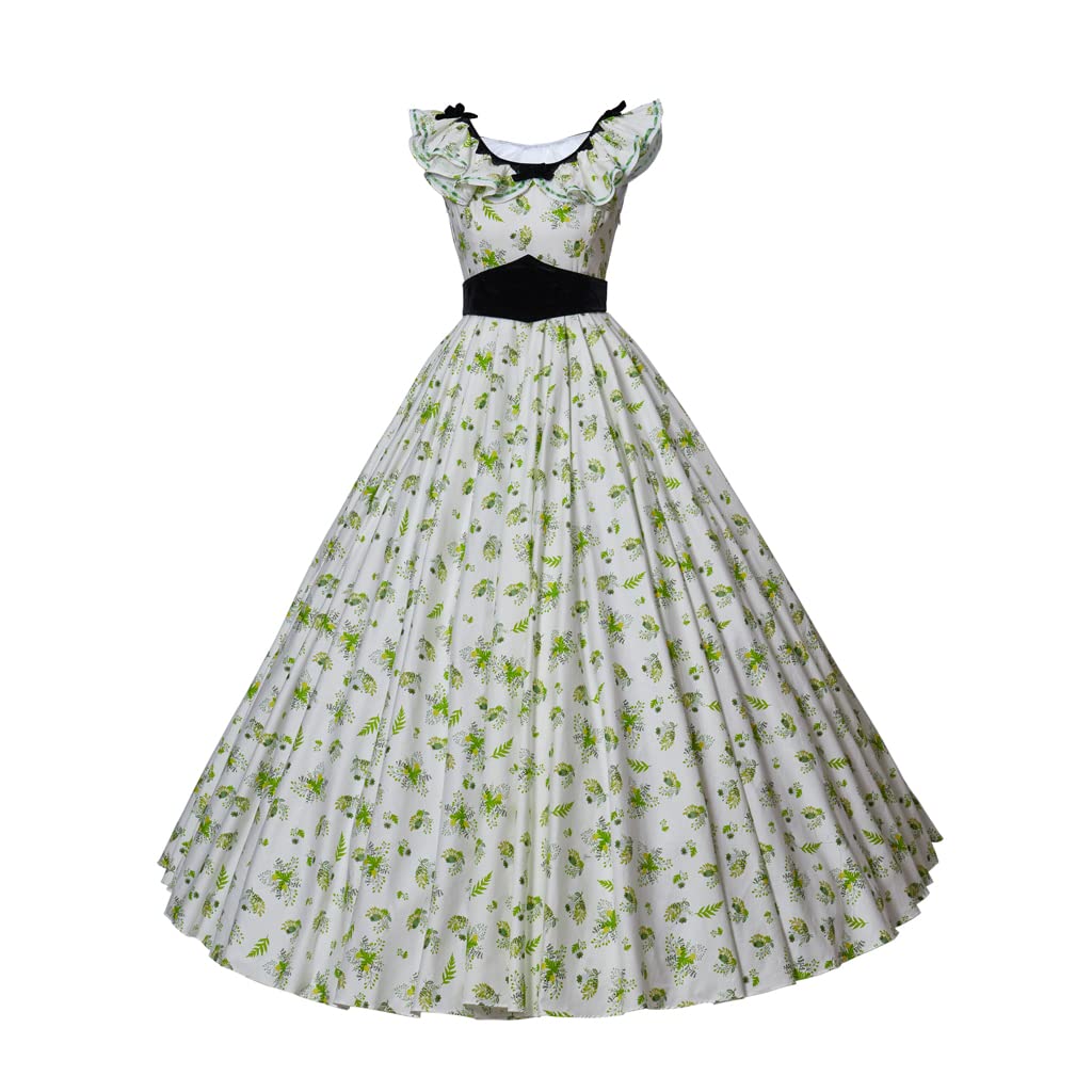 Gone with The Wind Scarlett O'hara Cosplay Costume Bbq Dress Civil War ...