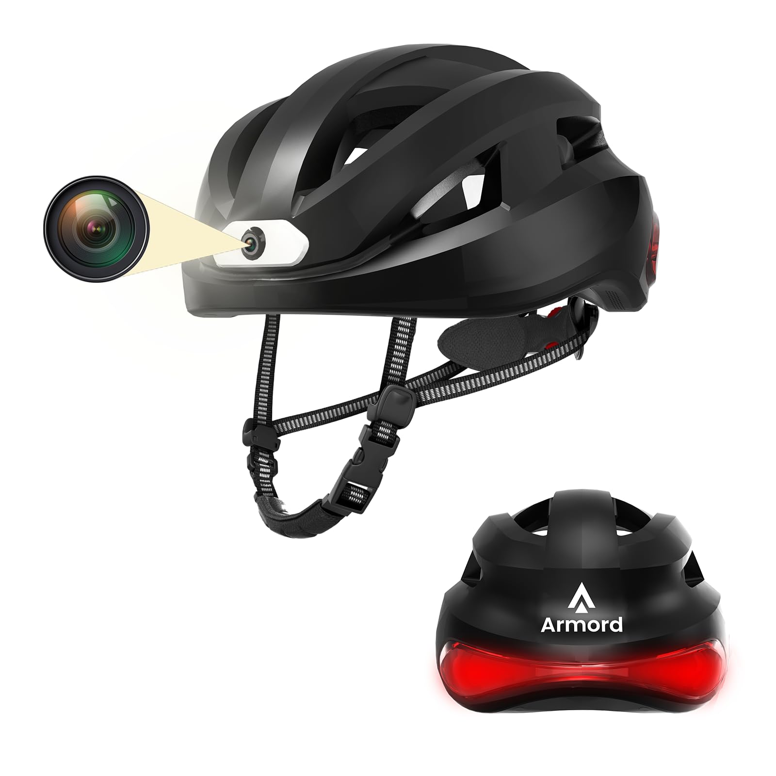 Amazon.com : ARMORD Bike Helmet for Adults, Smart Helmets with 1080P 60 ...