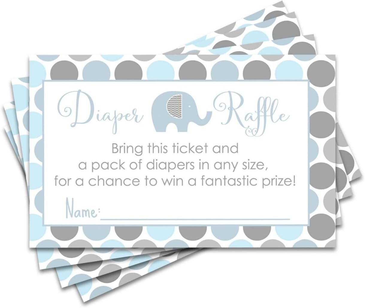 Amazon.com: 50 Blue Diaper and Wipes Raffle Tickets - Boy Baby Shower ...
