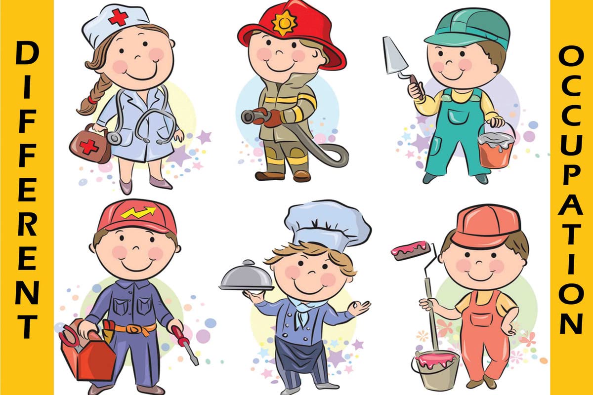 Buy Educational for Kids|Different Occupation|Cartoon Sticker |Interior ...