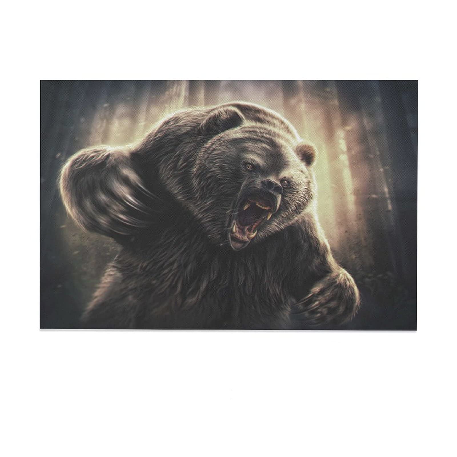 Grizzly Bear Roar Art