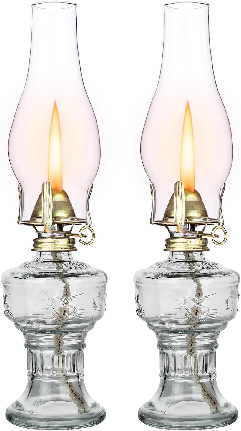 Amazon.com: 2 Pcs Chamber Oil Lamps for Indoor Vintage Kerosene Lamp ...