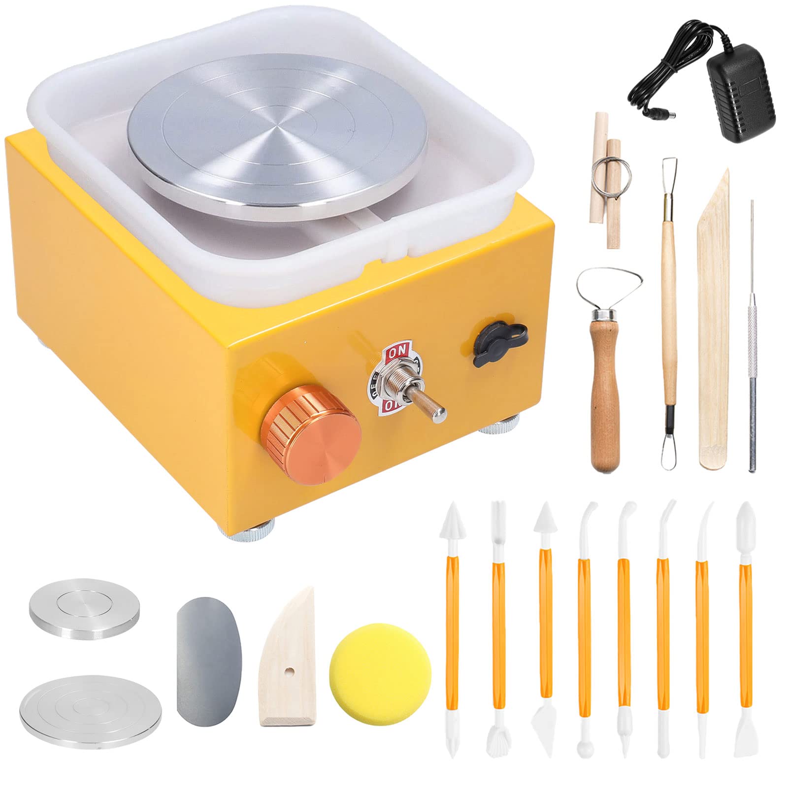 CDIYTOOL Mini Electric Pottery Wheel Machine, Pottery Forming Ceramics ...