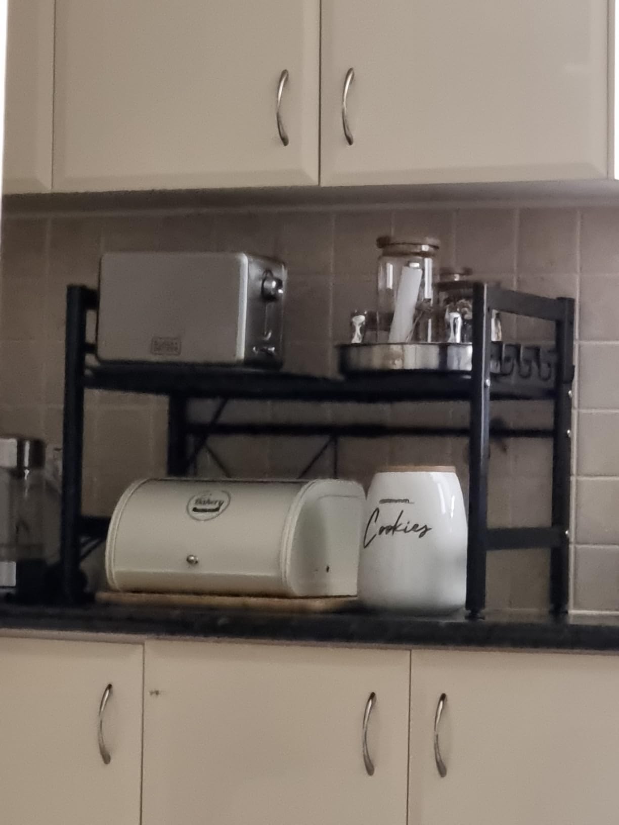 stusgo Extendable Microwave Shelf, Adjustable Toaster Oven Rack Kitchen ...